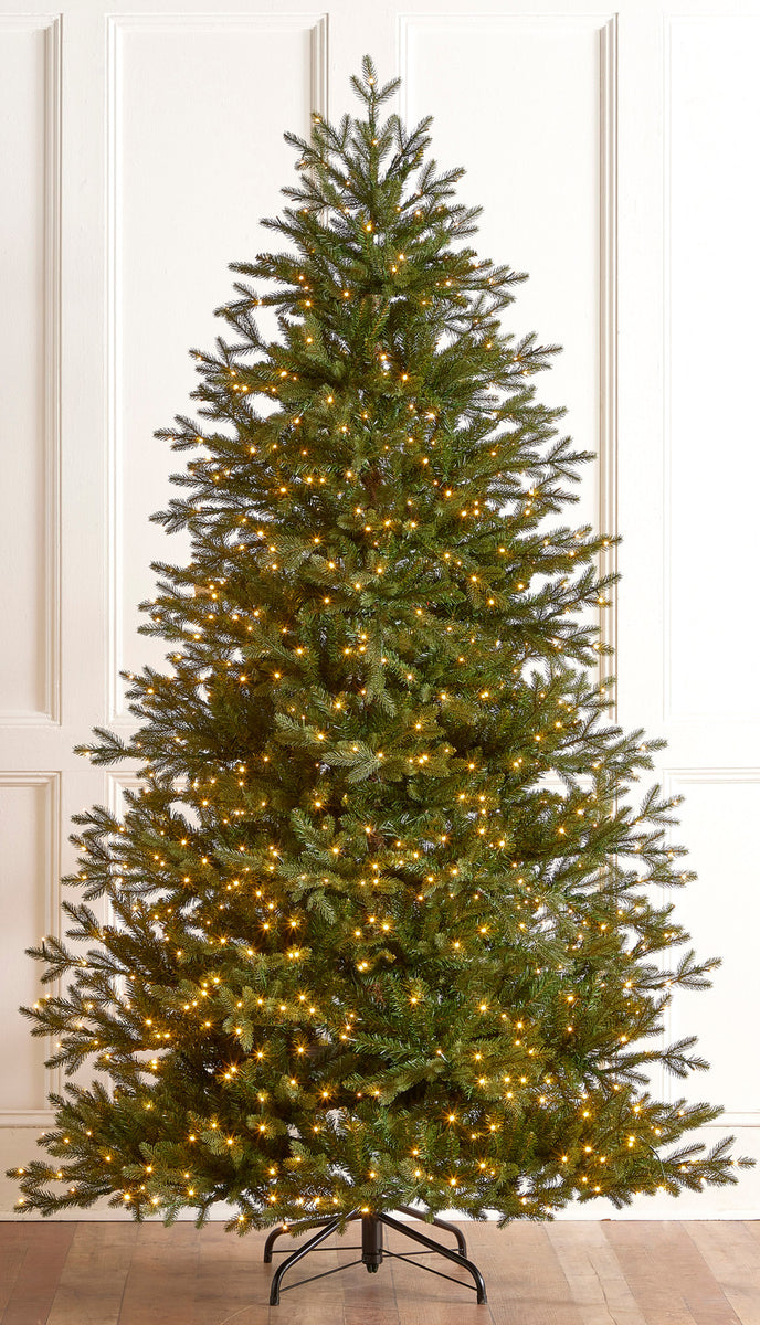 Nordic Fir Real Feel Christmas Tree with Brilliant LED Lights 2.8m (9f ...