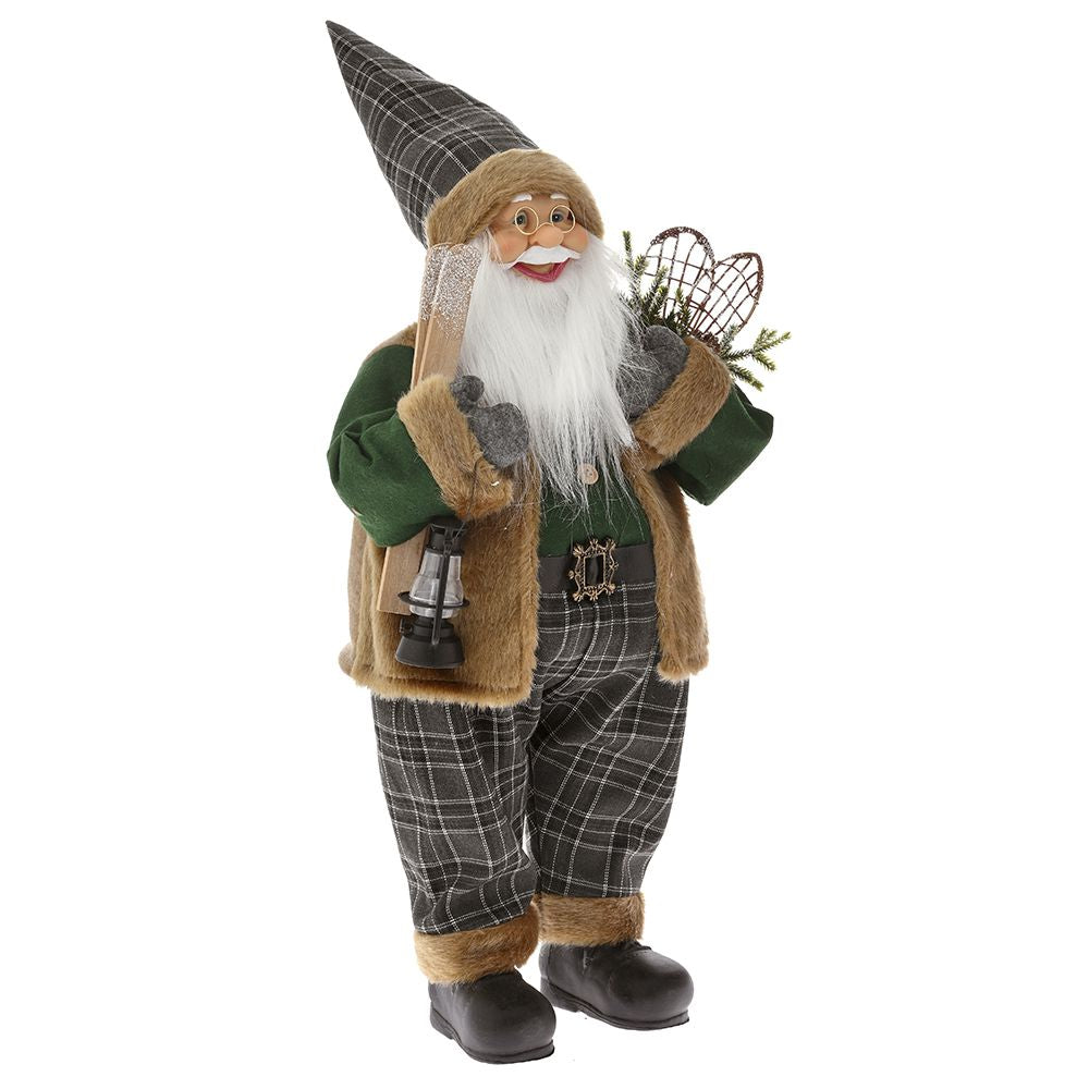 Green & Gray Santa With Ski's 60cm – Nicholas and Co